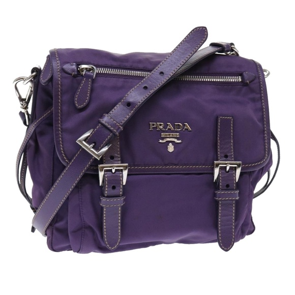 Prada | Bags | Prada Shoulder Bag Nylon Purple Auth Am4875 | Poshmark